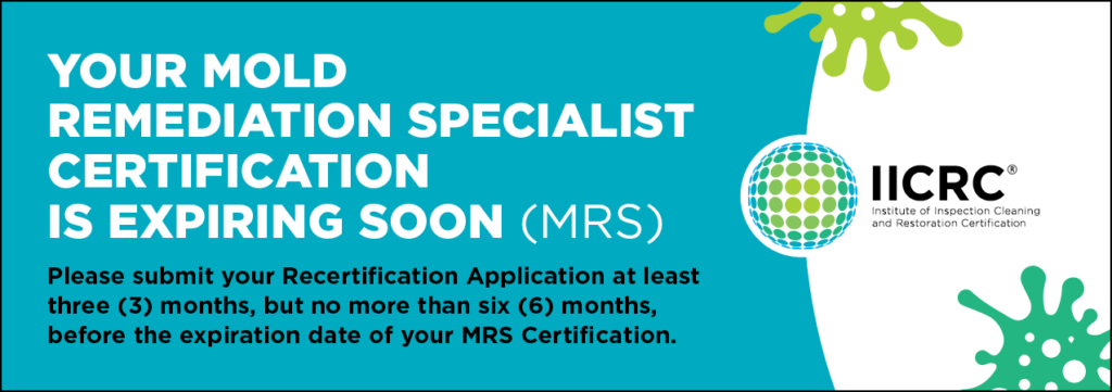 MRS Recertification - IICRC